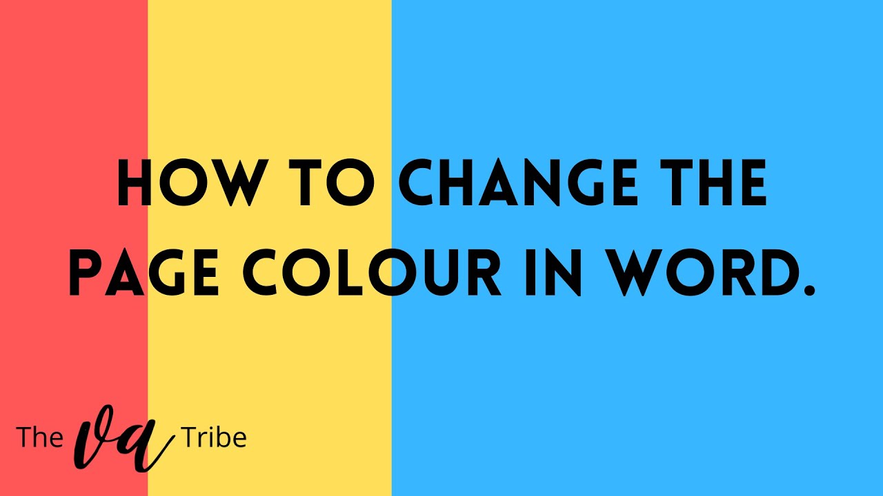 How To Change The Page Colour In Microsoft Word YouTube how-to-change-the-page-colour-in-microsoft-word-youtube