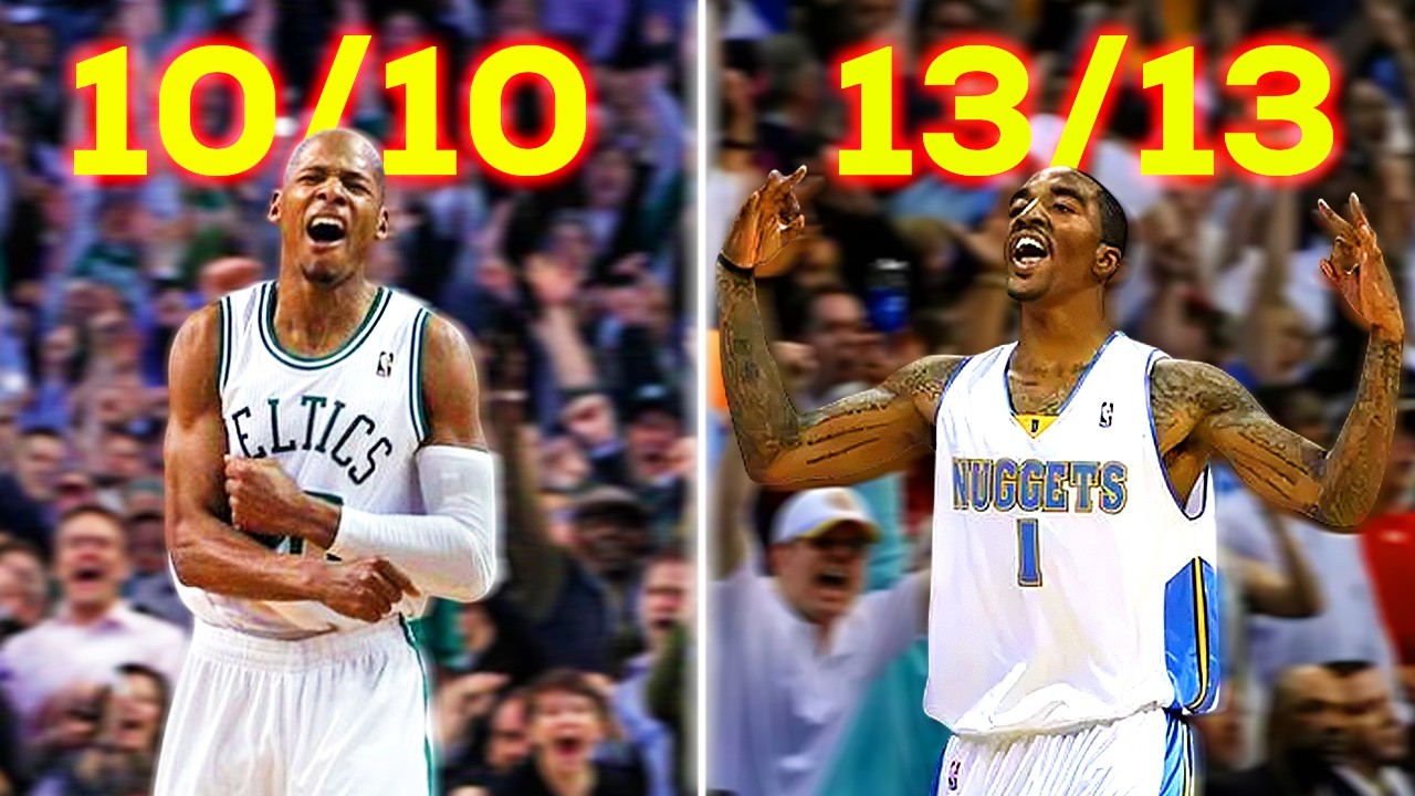 NBA Most Consecutive 3-Pointers Made Without a Miss - YouTube