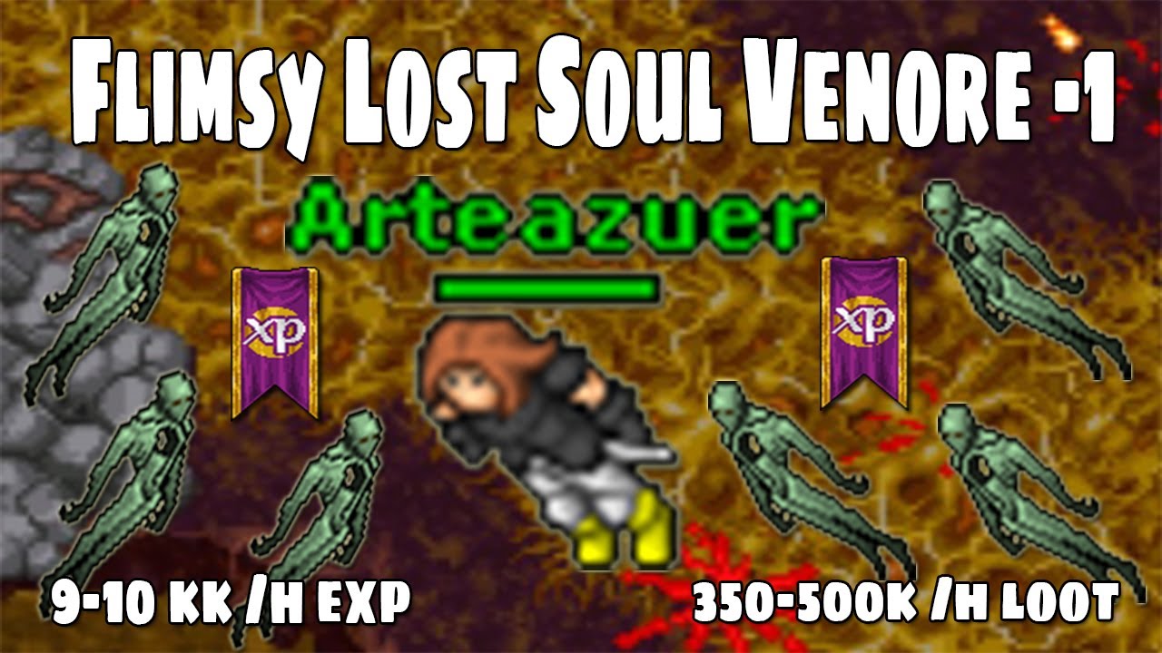 Tibia | RP 950 - Hunt Flimsy Lost Soul ( Venore -1 ) - YouTube