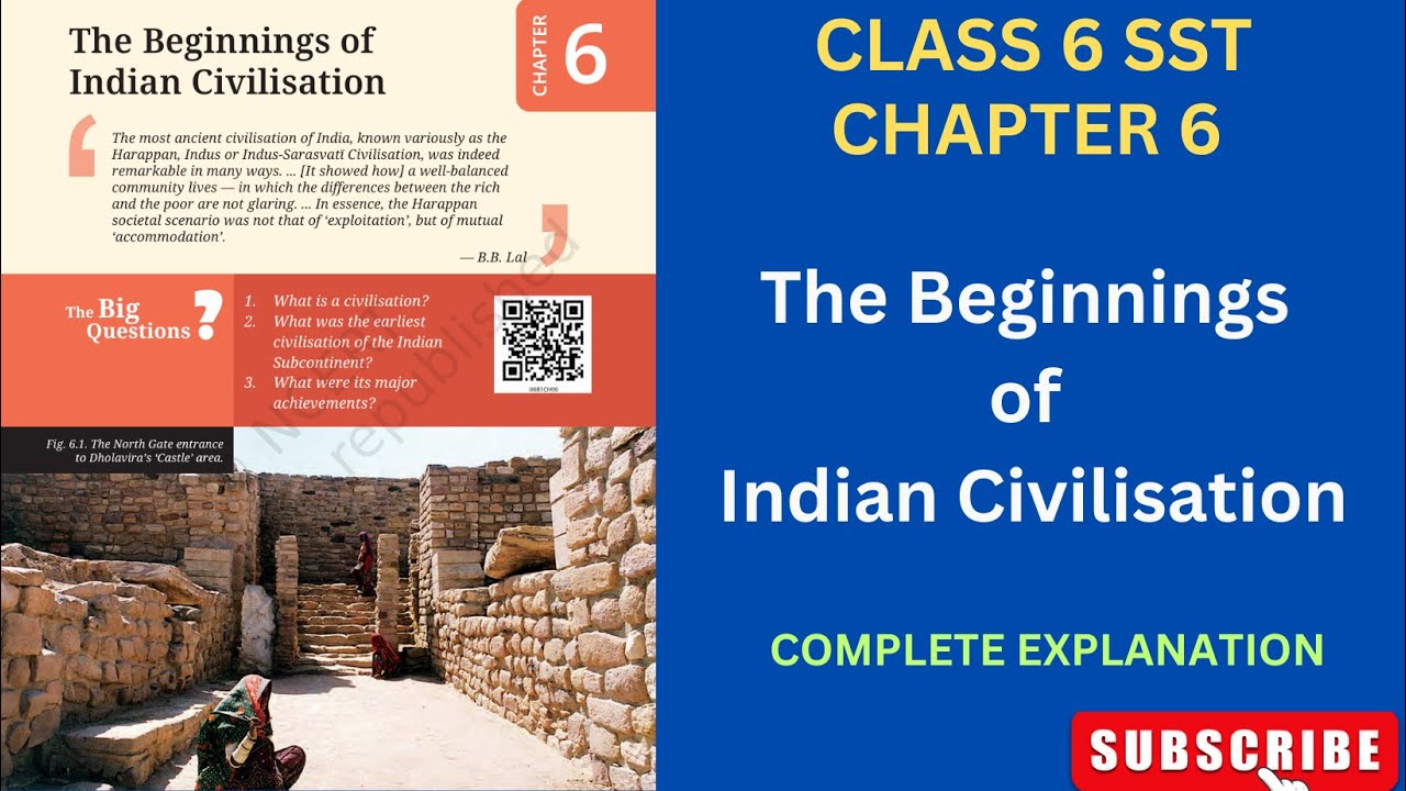 The Beginnings of Indian Civilisation class 6 sst chapter 6 #class6sst ...
