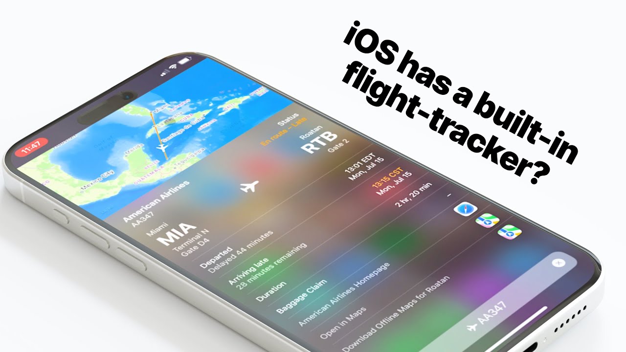 How to use the built-in flight tracker on iOS - YouTube