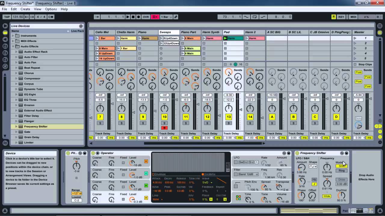 Frequency Shifter Effect Ableton Live Tutorial - Ableton Production ...