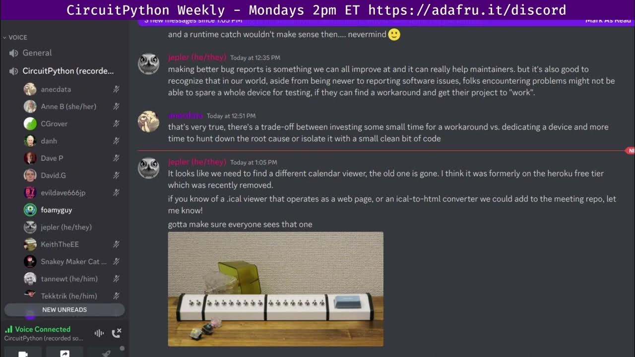Circuitpython Weekly Meeting For December 12 2022 Circuitpython Circuitpython Adafruit Youtube