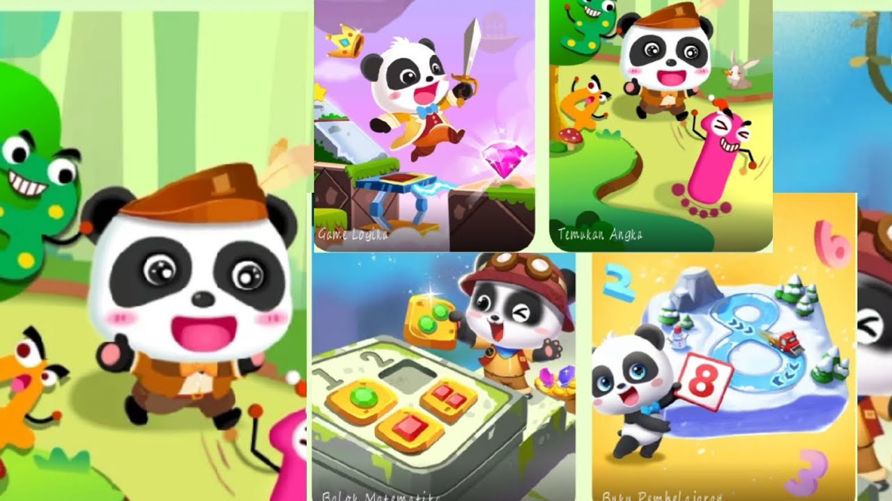 Game logika, Temukan angka, Balok Matematika Bersama Bayi Panda ...