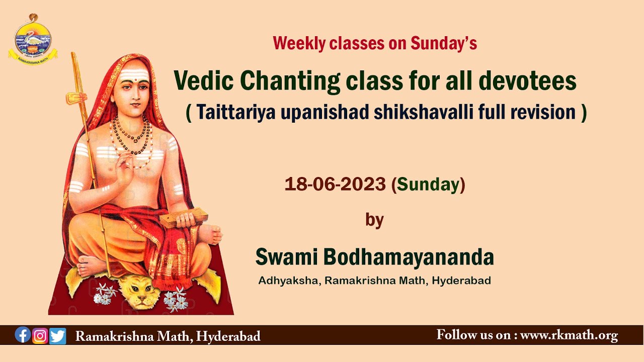 Vedic Chanting class on Taittariya upanishad shikshavalli full revision ...
