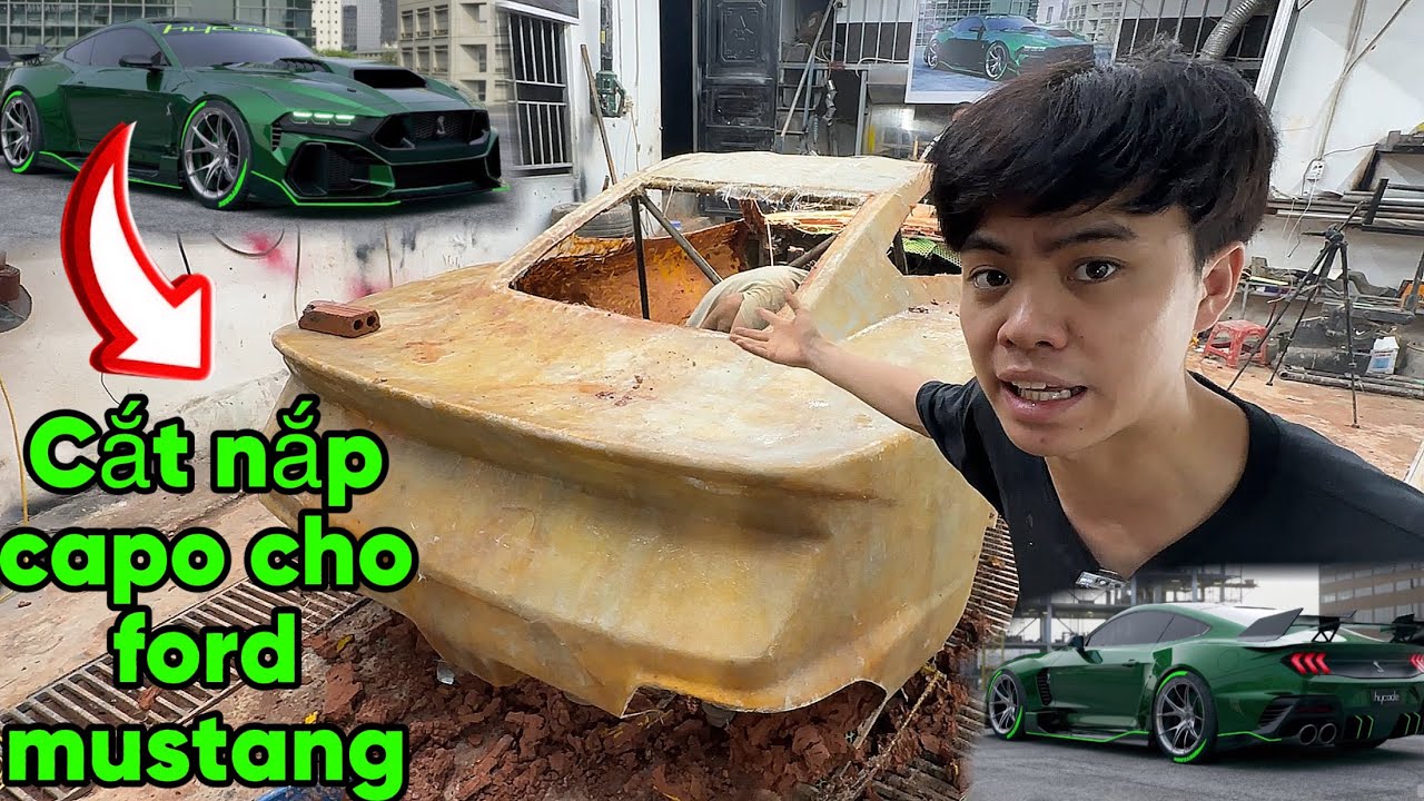 Tiến hành cắt nắp Capo Cho Siêu Xe Ford mustang - YouTube