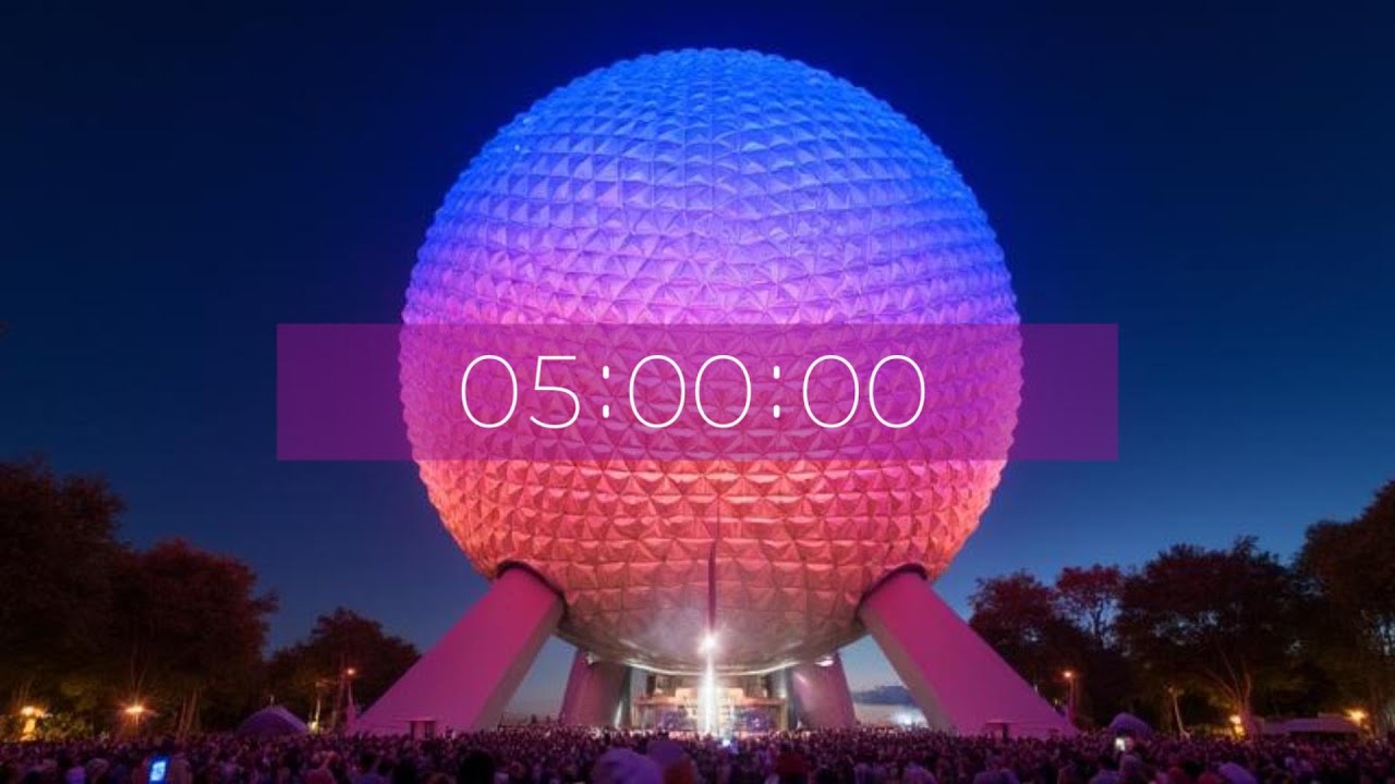 5 minute COUNTDOWN timer - EPCOT Spaceship Earth - YouTube