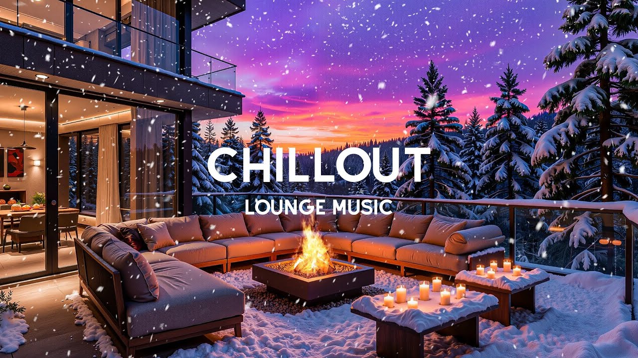 Winter Sunset Cozy Lounge ️ Relaxing Chillout Mix for Work, Study ...