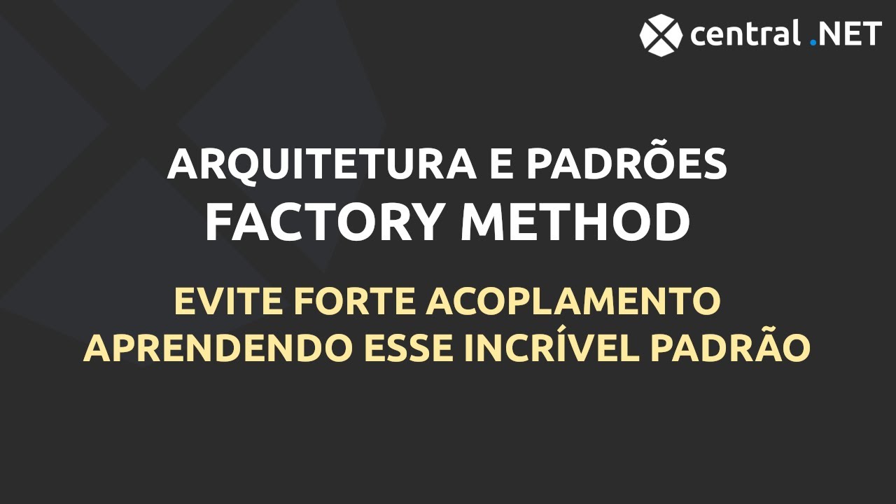 Padrão de projetos - Factory Method com C# - YouTube