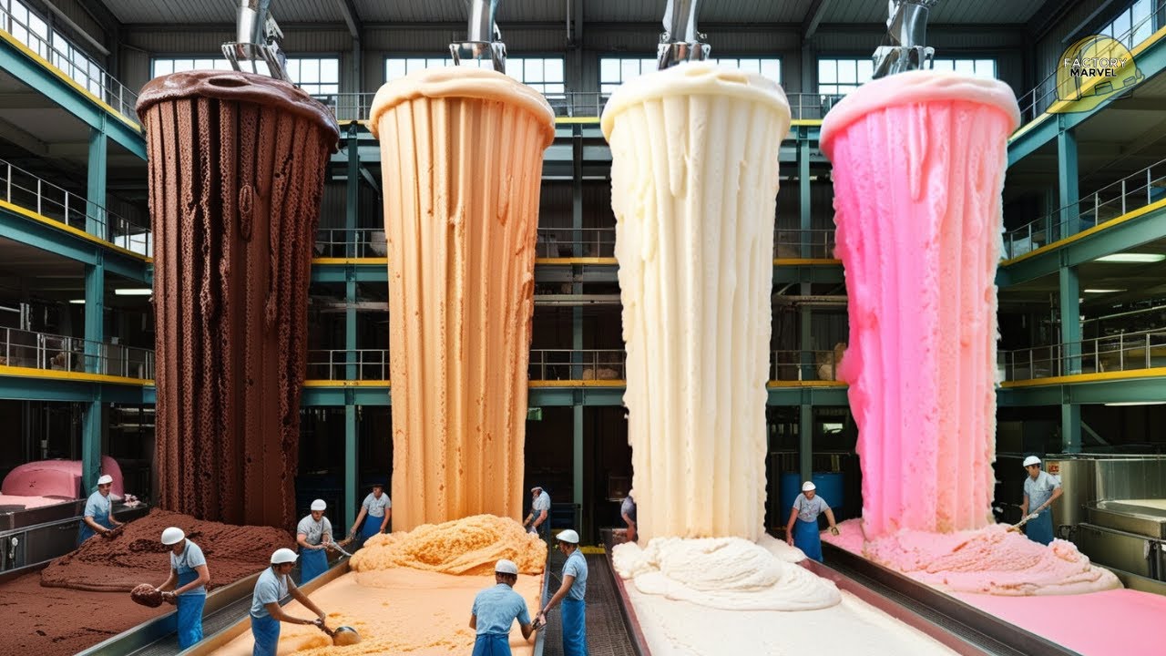 Ice Cream Mega Factory : Processing Millions of Ice Cream - YouTube
