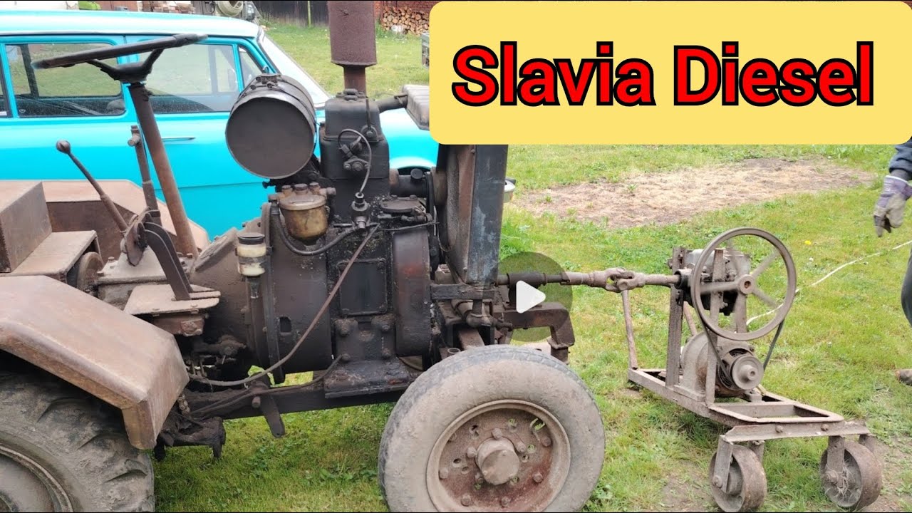 Stabilní motor Slavia Diesel 9HP. Stationary diesel engine, new project ...