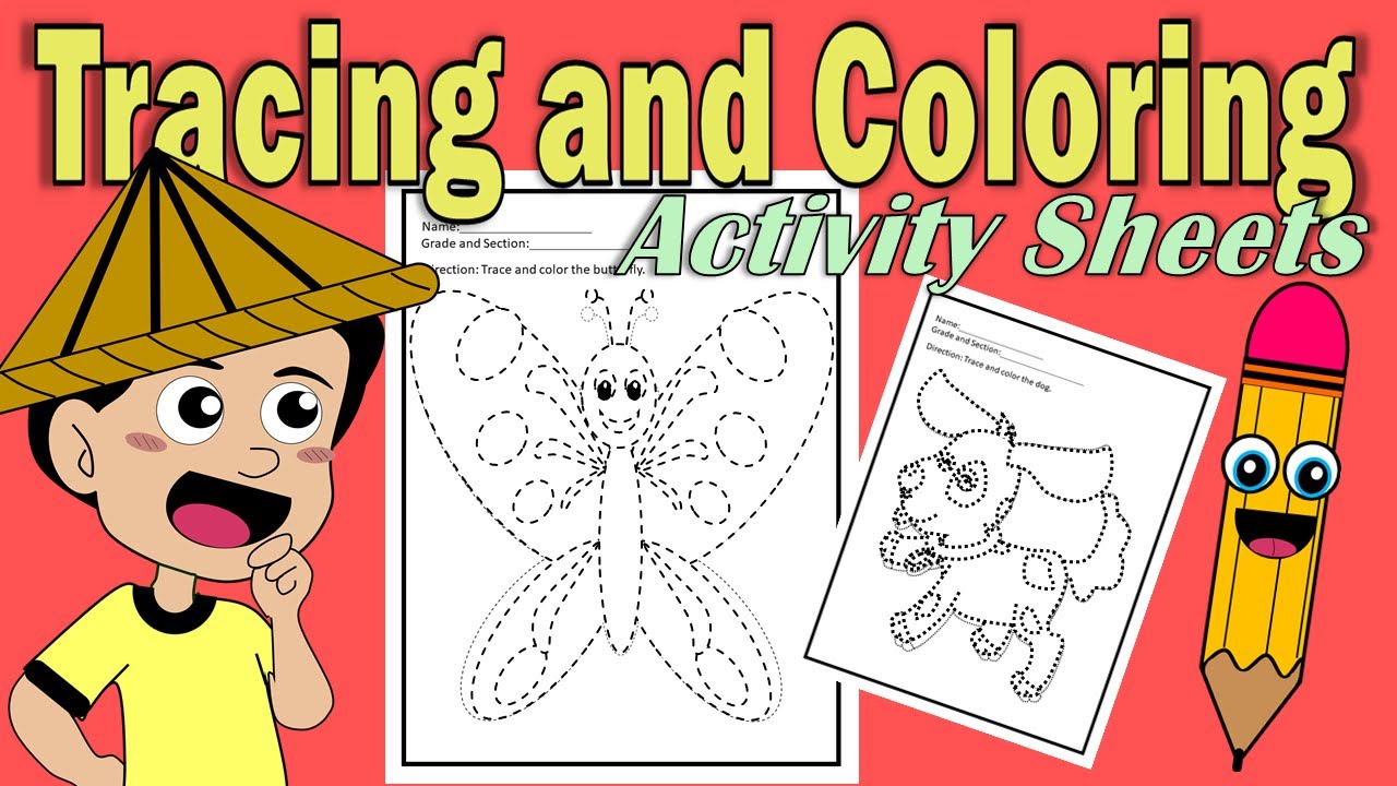 HOW TO MAKE TRACING AND COLORING ACTIVITY | TRACING GUIDES USING ...