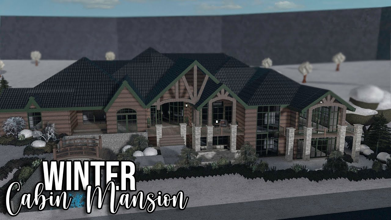 ROBLOX | Bloxburg Winter Vacation Cabin Mansion Speedbuild | Tutorial ...