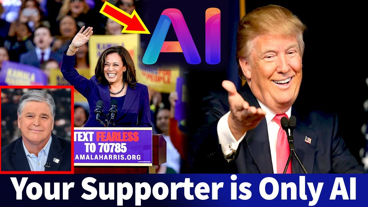 Sean Hannity 13/08/24 | Finally Trump Proved That Harris Used AI Crowd ...