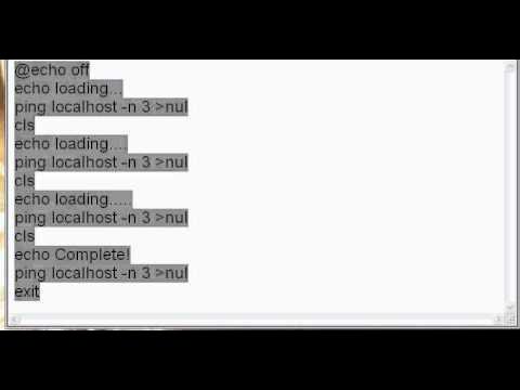 How to make an loading animation batch file - YouTube