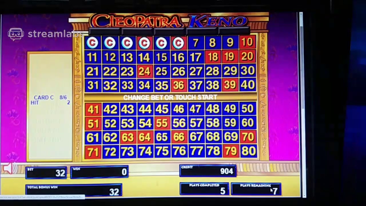 CLEOPATRA KENO LIVE PLAY 07/15/2020 - YouTube