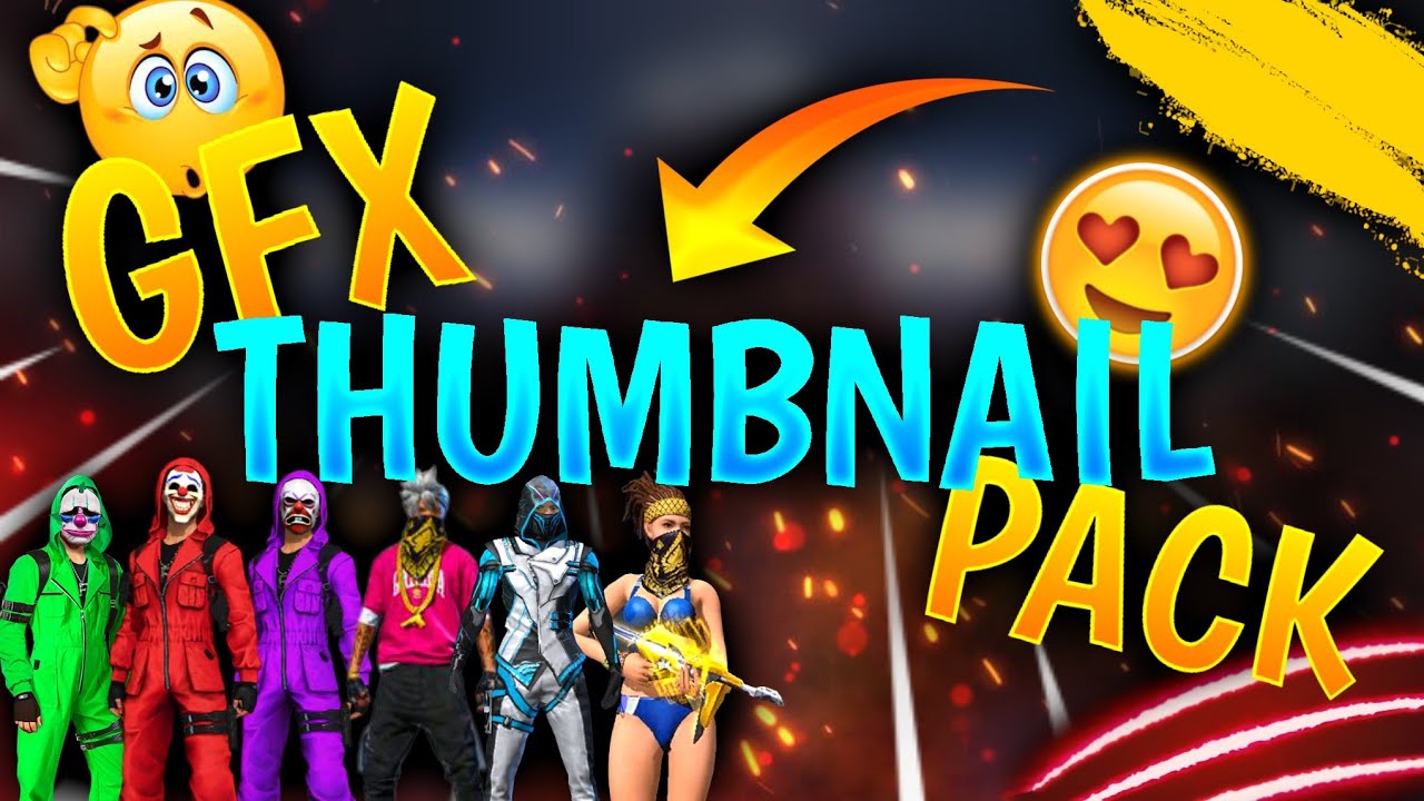 free fire thumbnail gfx pack || free fire thumbnail editing || garena ...