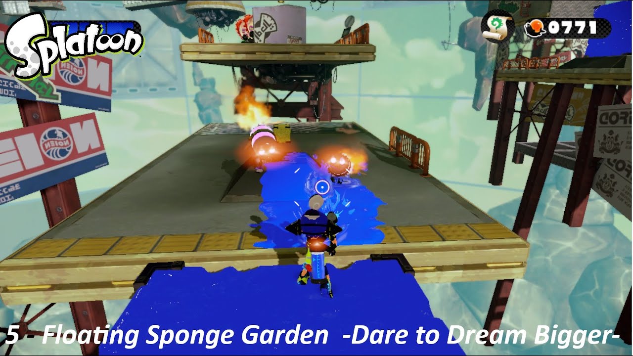 Splatoon Story Mode - 5 Floating Sponge Garden -Dare to Dream Bigger ...