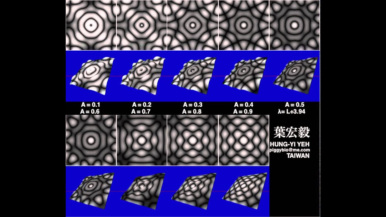 Chladni pattern in different attenuate factor - YouTube