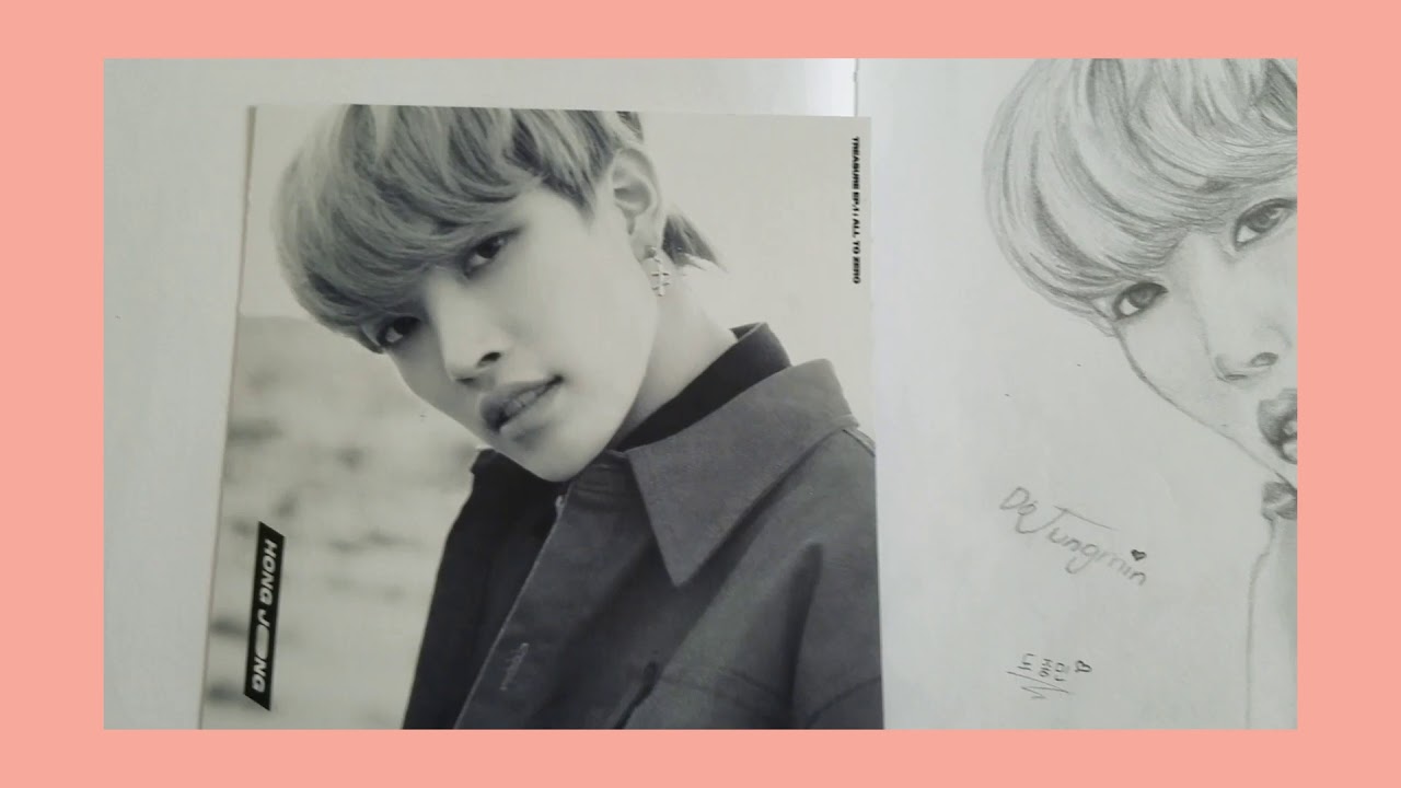 Drawing ATEEZ - HongJoong (portriat) - YouTube
