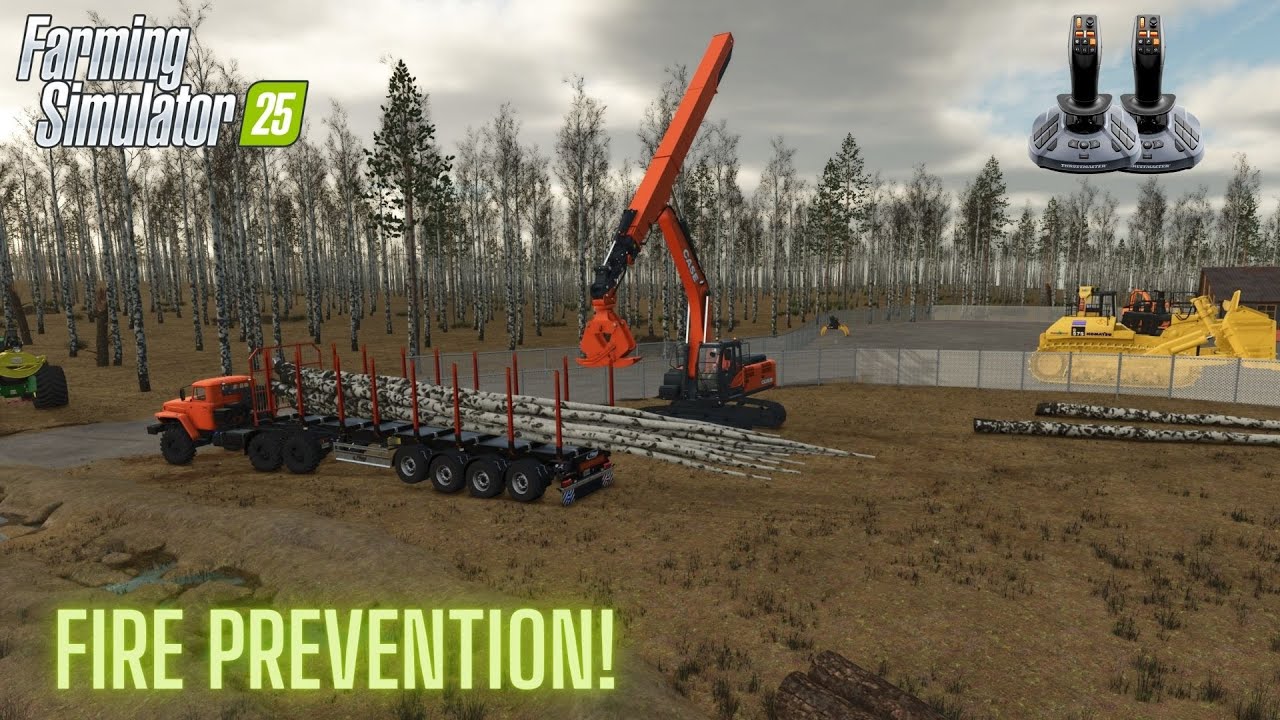 FS25 Clearing Trees Around the Sawmill to Prevent Wildfires | Farming ...