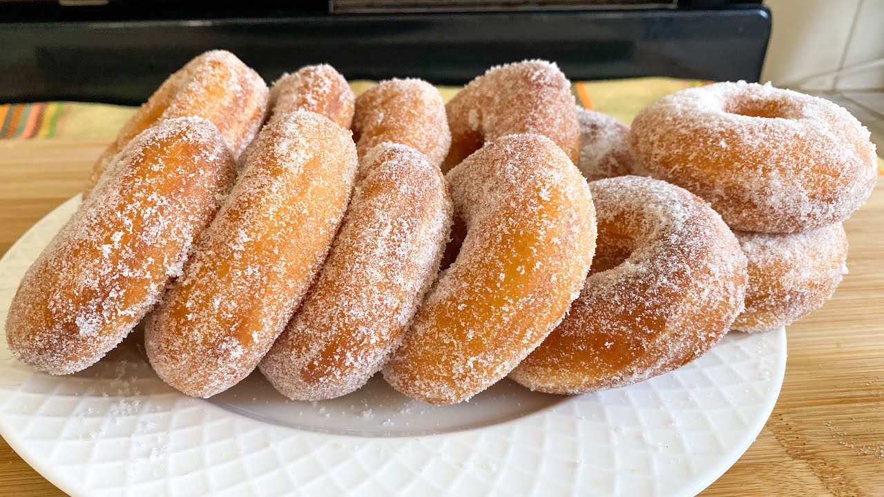 DONAS CASERAS AZUCARADAS FÁCILES EXTRA ESPONJADITAS - YouTube