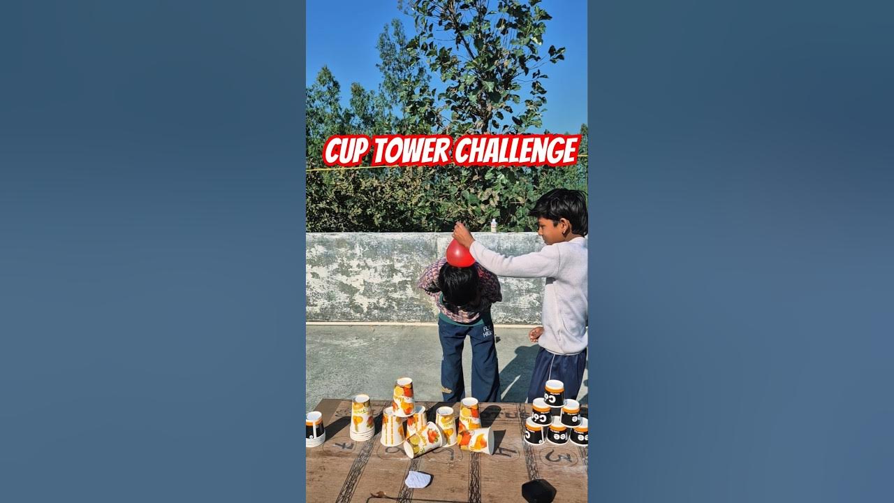 Cup Tower challenge #games #youtube #gaming #viralshort #funny - YouTube