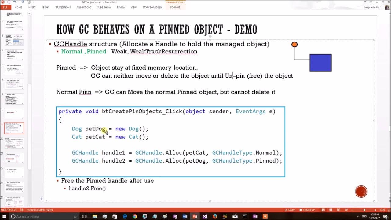 What are pinned objects ? Show object pinning using a demo (part 2) - YouTube