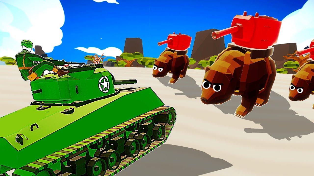 SECRET Bear Army Fight TANKS in BATTLE for the WORLD In Total Tank ...
