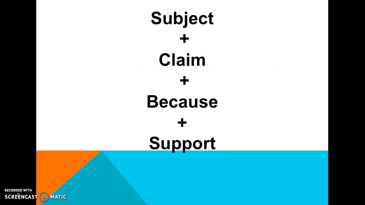 How to write a simple thesis statement - YouTube