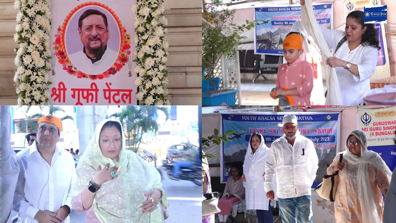 Gufi Paintal Prayer Meet: Govinda with wife, Delnaaz, Paintal, Many ...