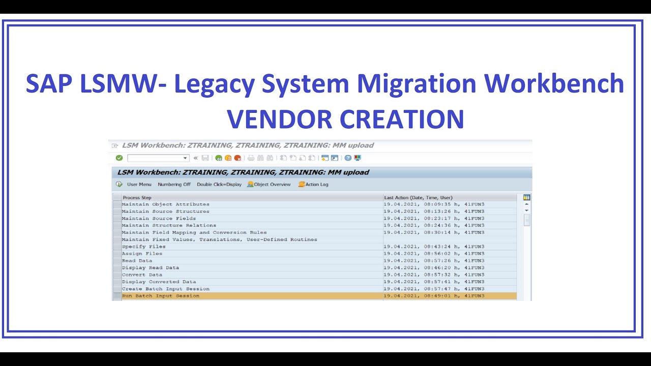 SAP LSMW PART 3 - YouTube