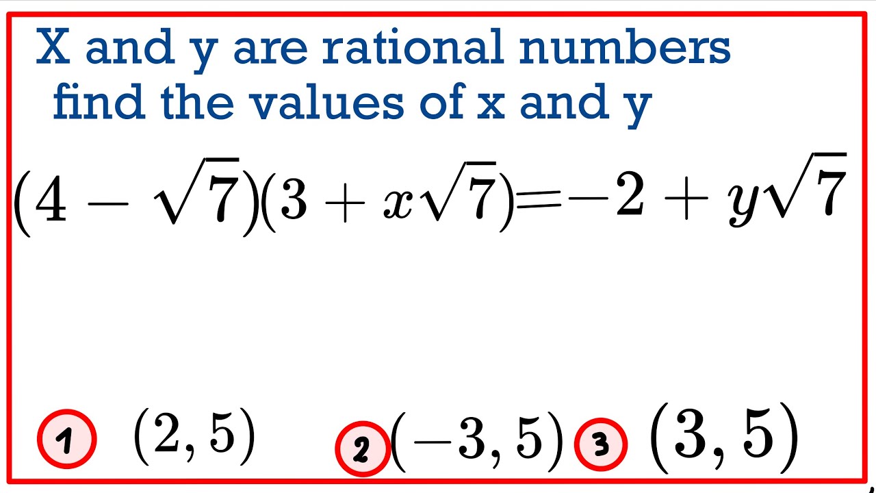 Simultaneous equation with surds - YouTube