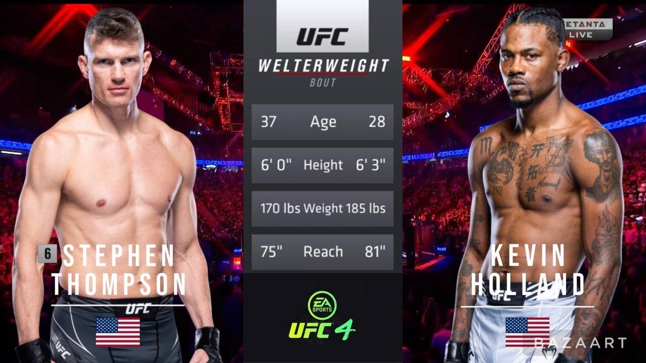 STEPHEN THOMPSON VS KEVIN HOLLAND FULL FIGHT UFC ON ESPN 42 - YouTube