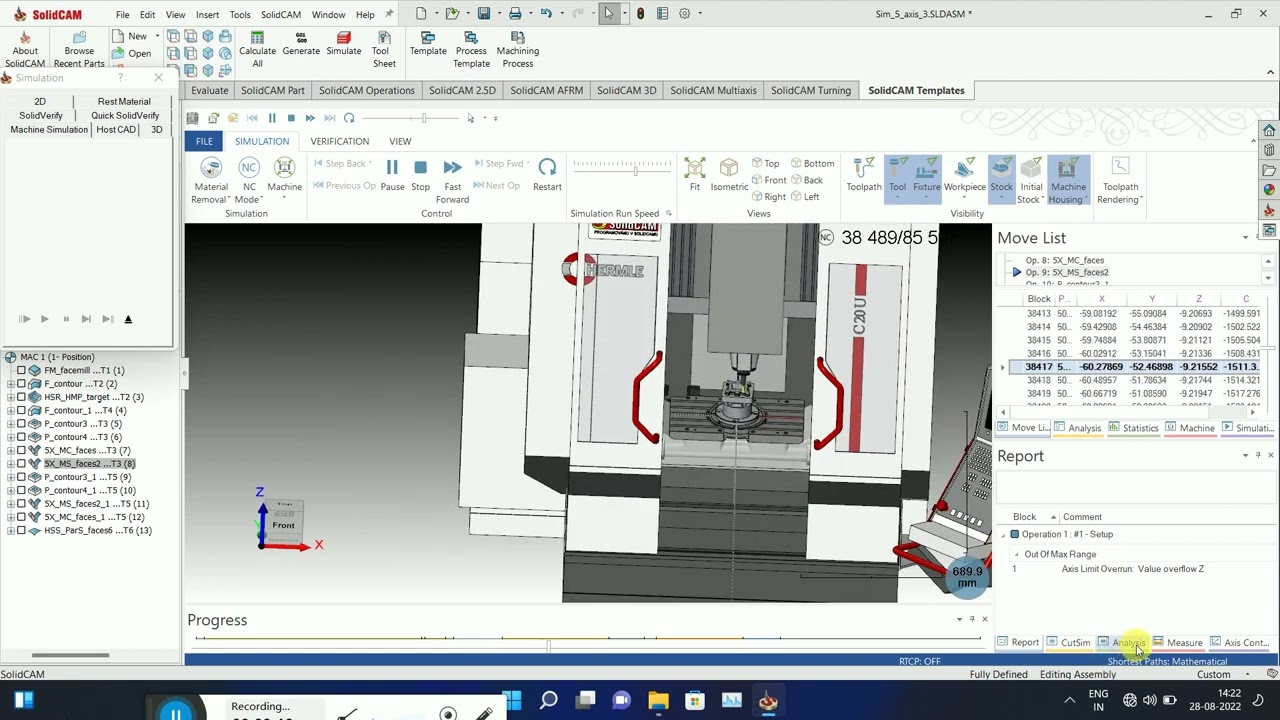 solidcam 5axis - YouTube