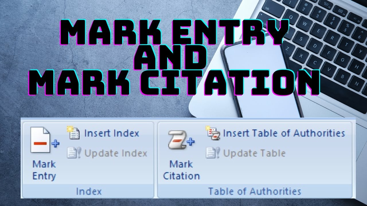 Mark Entry || Mark Citation || MS Word - YouTube