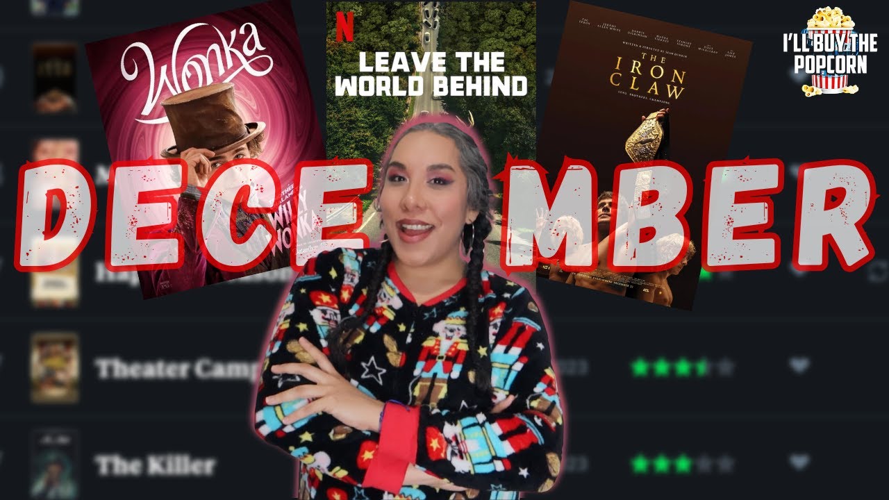 December 2023 Movie Wrap Up ⎮Letterboxd Recap🍿 + Channel Update - YouTube