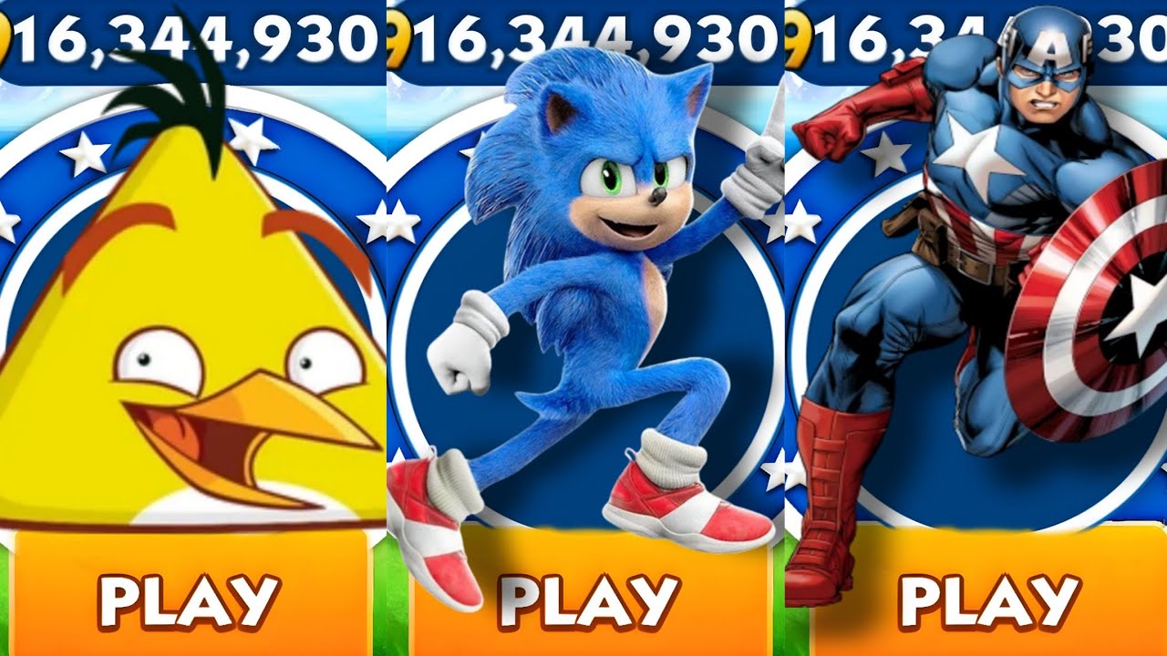 Sonic Dash - Chuck VS Sonic VS Captain America _ Sonic vs All Bosses ...