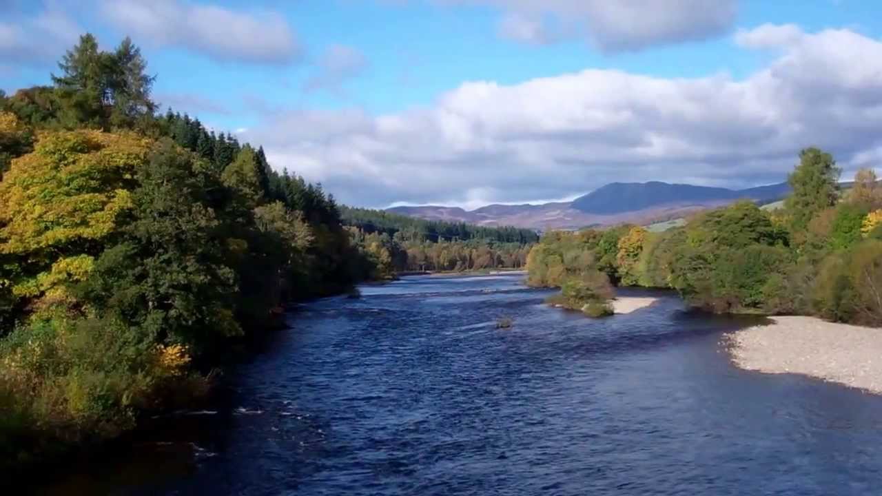 Autumn River Tummel From Ballinluig Bridge Perthshire Scotland October ...