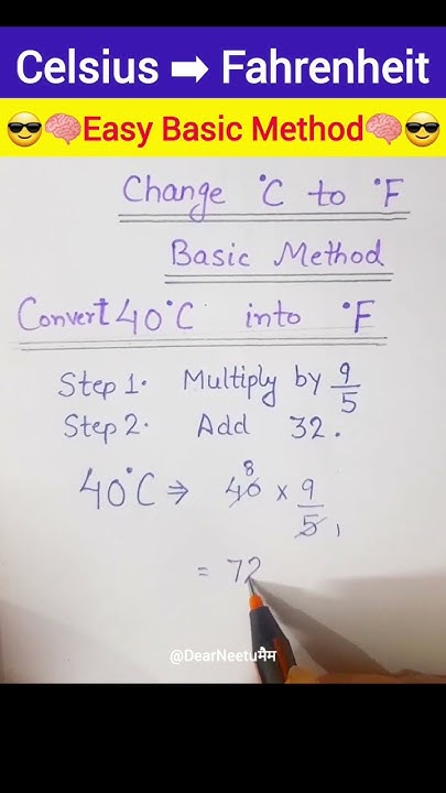 Temperature Conversion | How to convert Celsius to Fahrenheit ||°C to ...