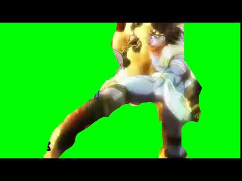 Jotaro Kujo and Star Platinum Kick - Green Screen