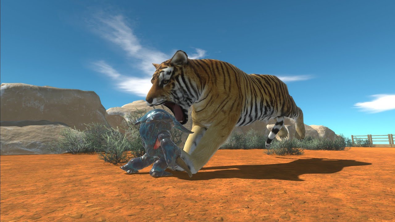 GIANT Tiger vs TINY Units- Animal Revolt Battle Simulator (ARBS COMPILATION) - YouTube
