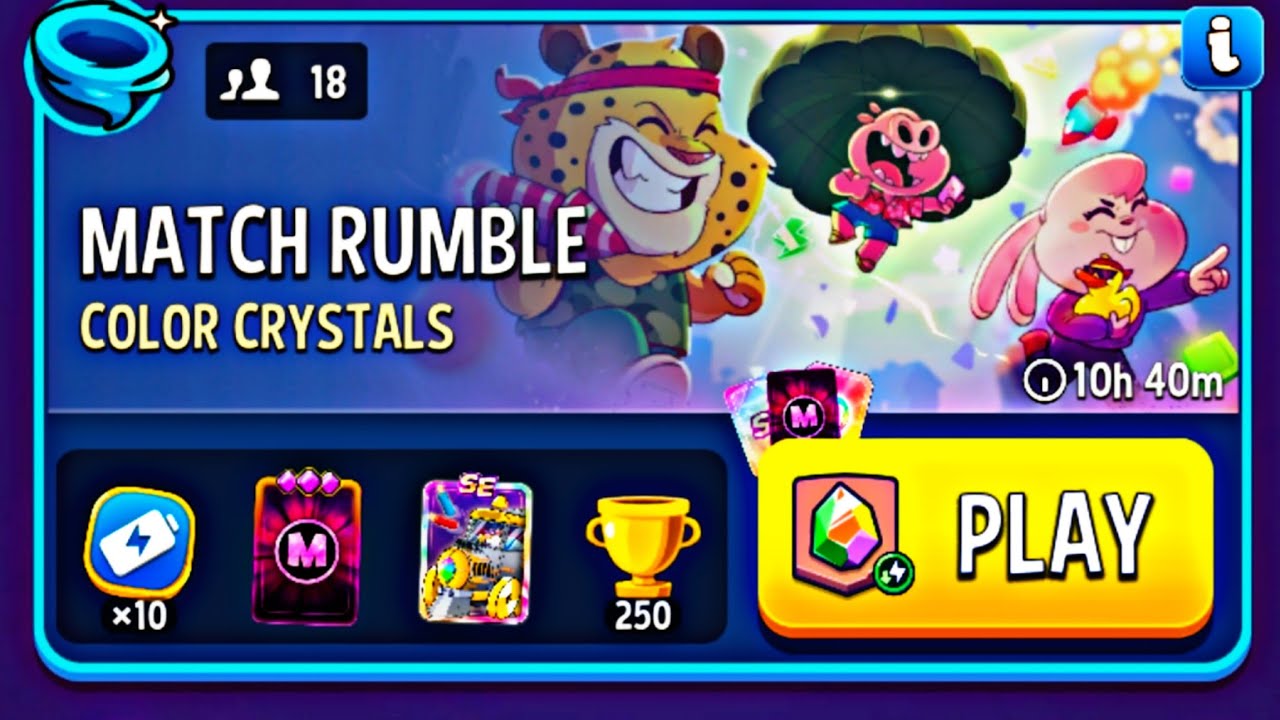 Match rumble color crystals 2 rounds 18 players match masters gameplay ...