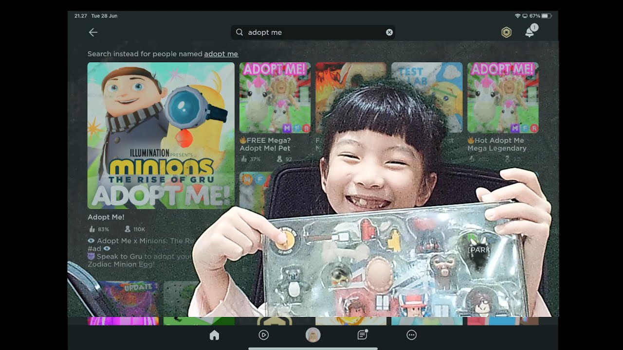 unboxing roblox adopt me backyard bbq and play the games - YouTube