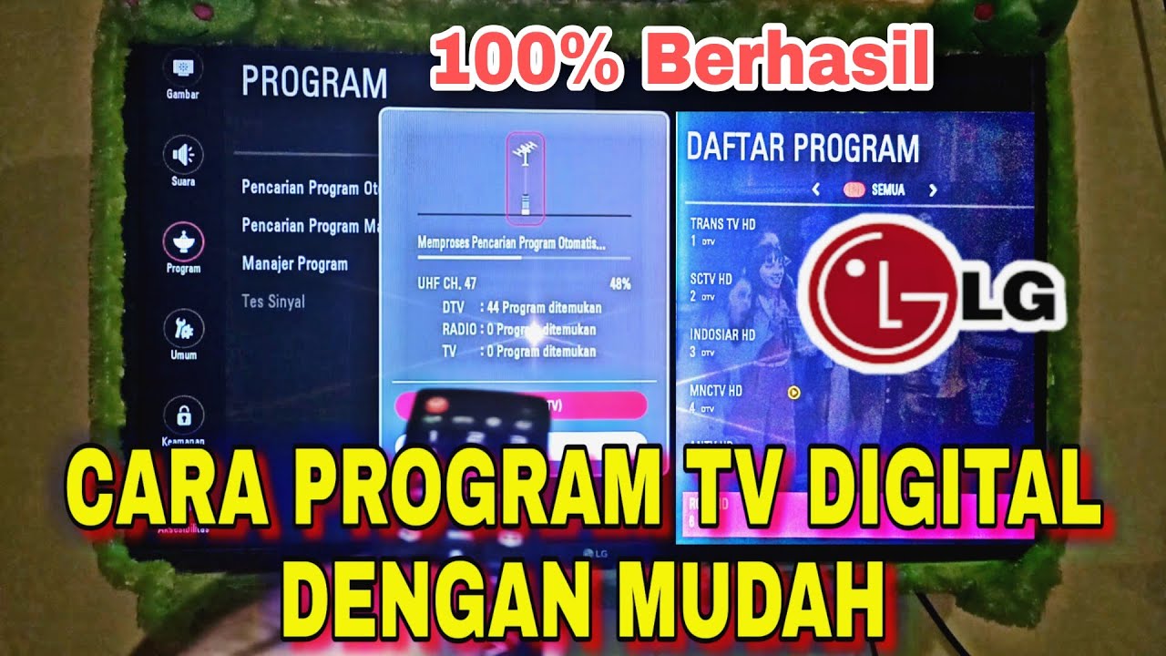 Cara Mudah Setting Mencari Siaran TV DIGITAL di TV LG Tanpa Set Top Box ...