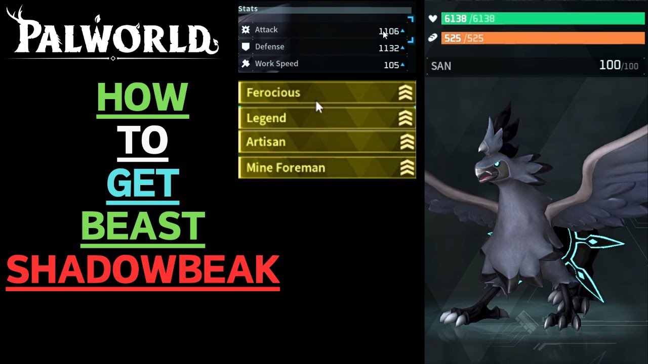 Palworld - How to Breed Legend Shadowbeak - YouTube