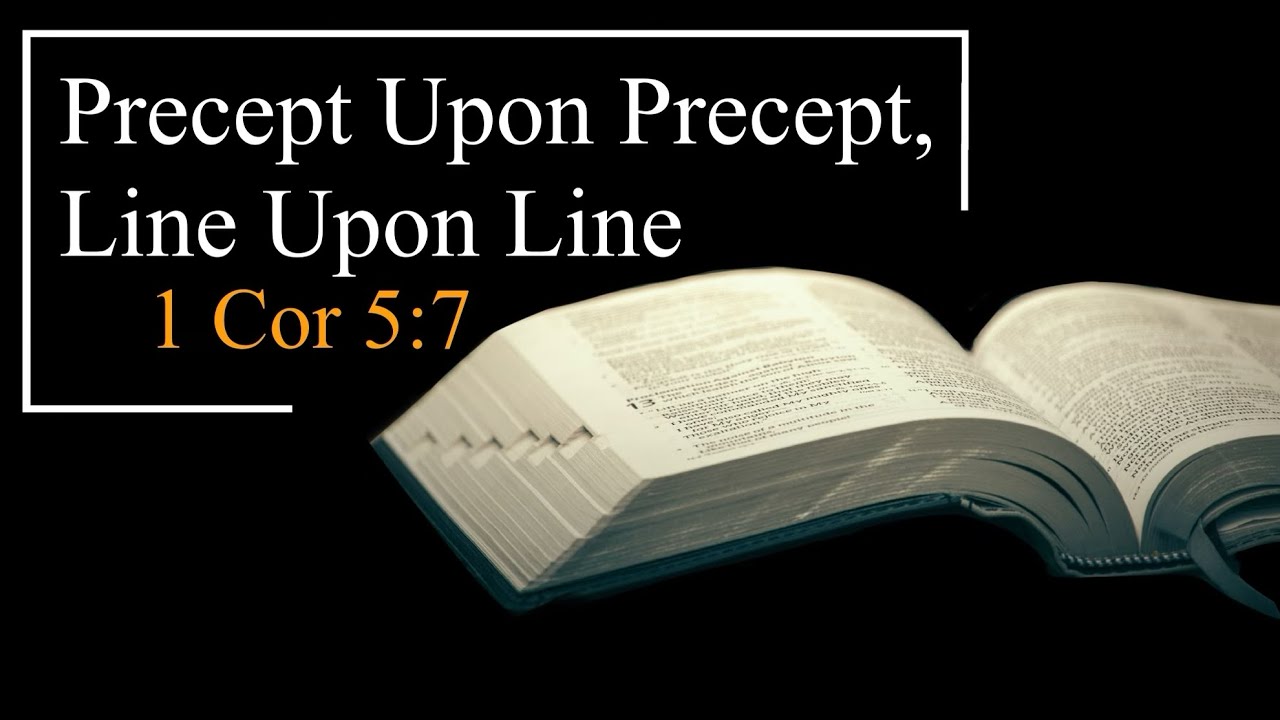 Precept Upon Precept Line Upon Line! - YouTube