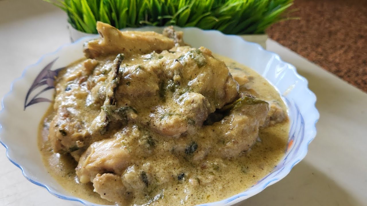 WHITE CHICKEN CURRY | SHAHI CHICKEN CURRY | WHITE SMOOTH SILKY CURRY ...