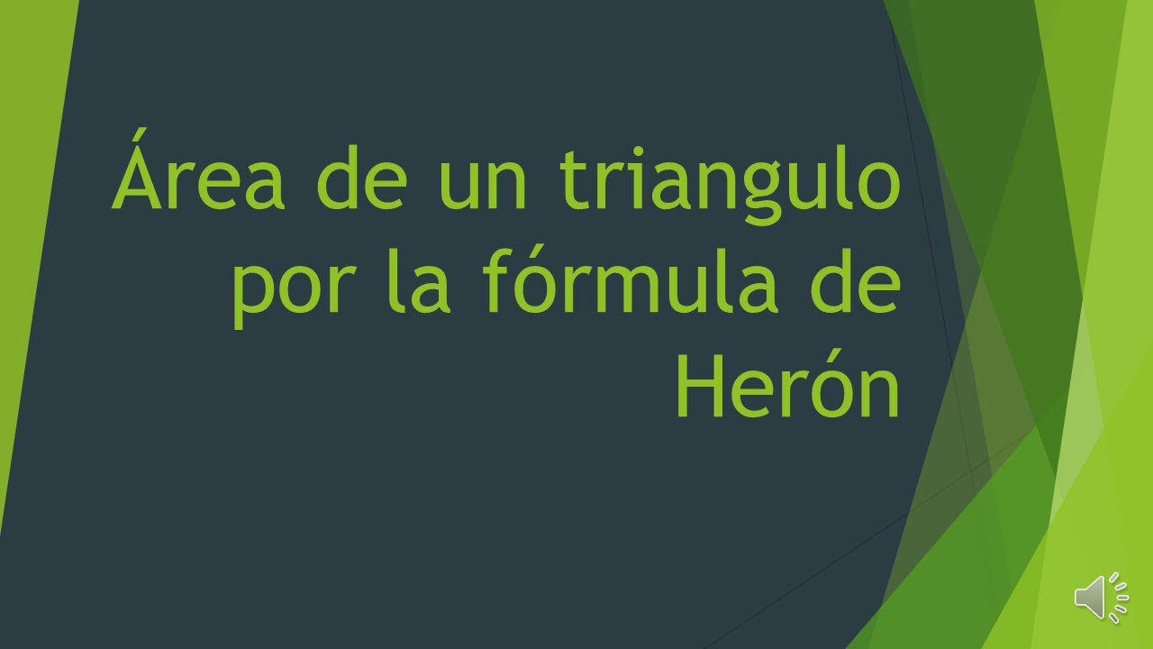 Área de un triángulo por la fórmula de herón - YouTube