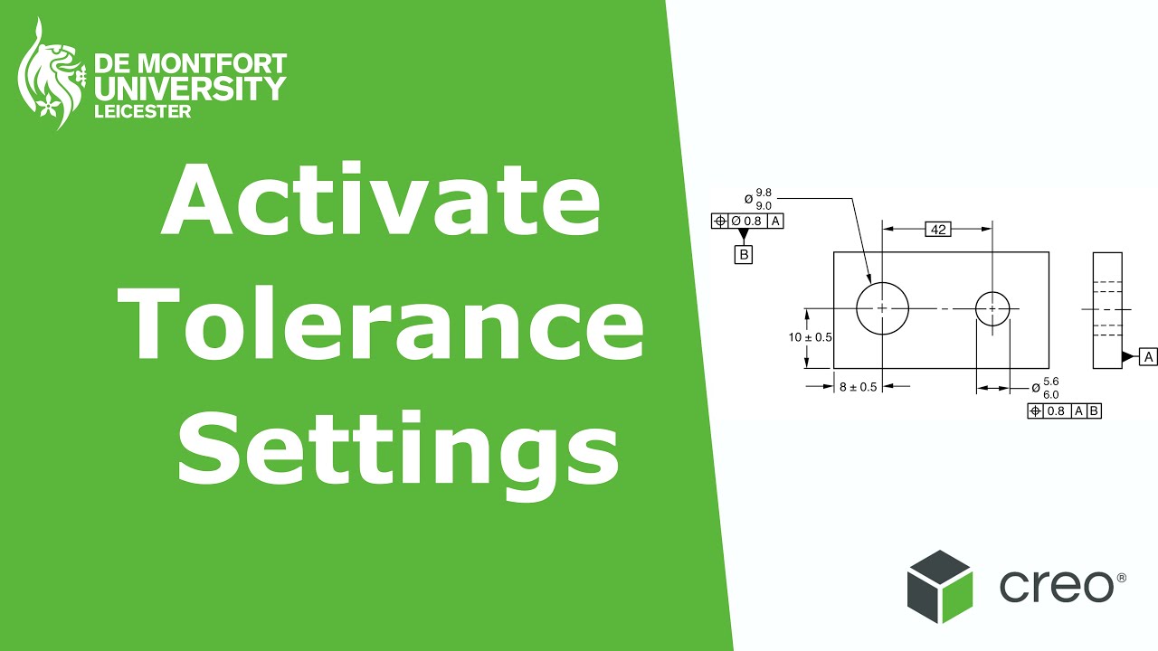 Activate Tolerance Settings - Creo Drafting - YouTube